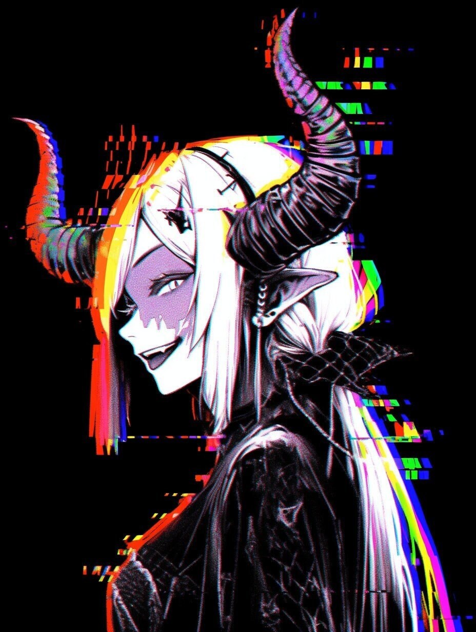 Digital Demon Die Cut Vinyl Sticker - Etsy