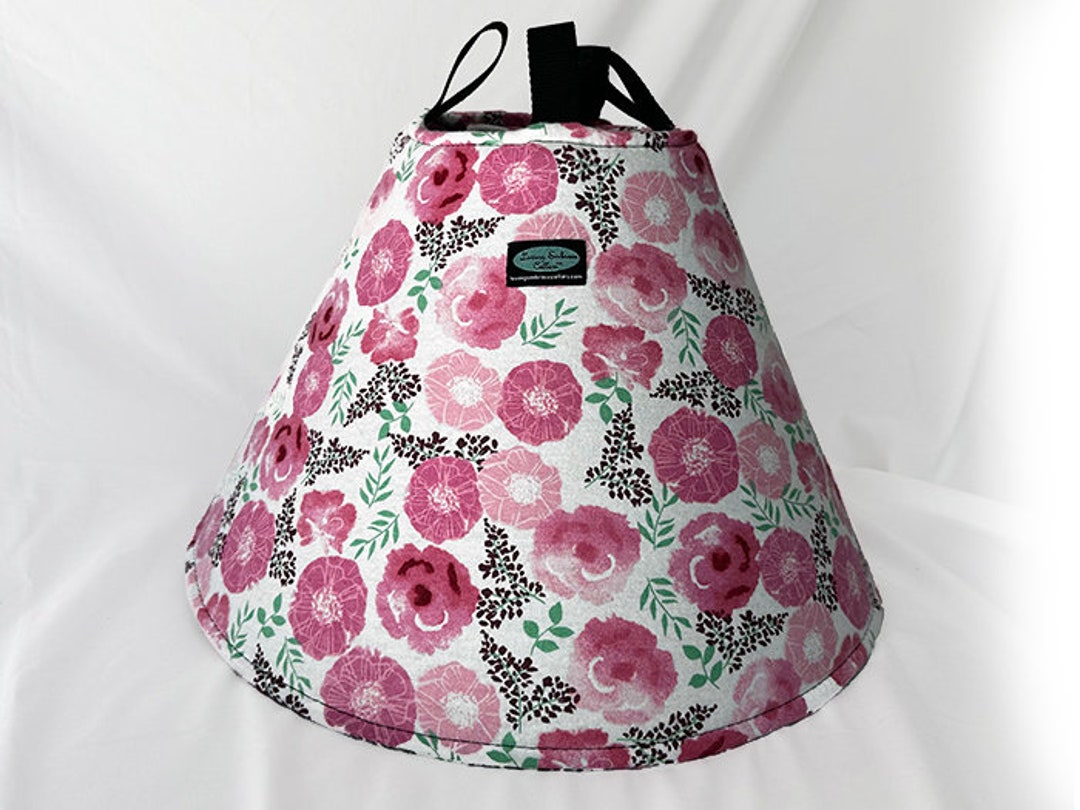 Fabric Dog Cone, Pink Flower Print, Comfortable Soft Medical Cone for ...
