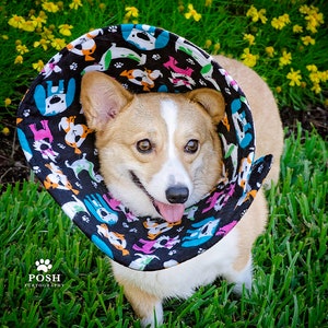 Fabric Dog Cone, Buffalo Plaid, Comfortable Soft Medical Cone for Dogs ...