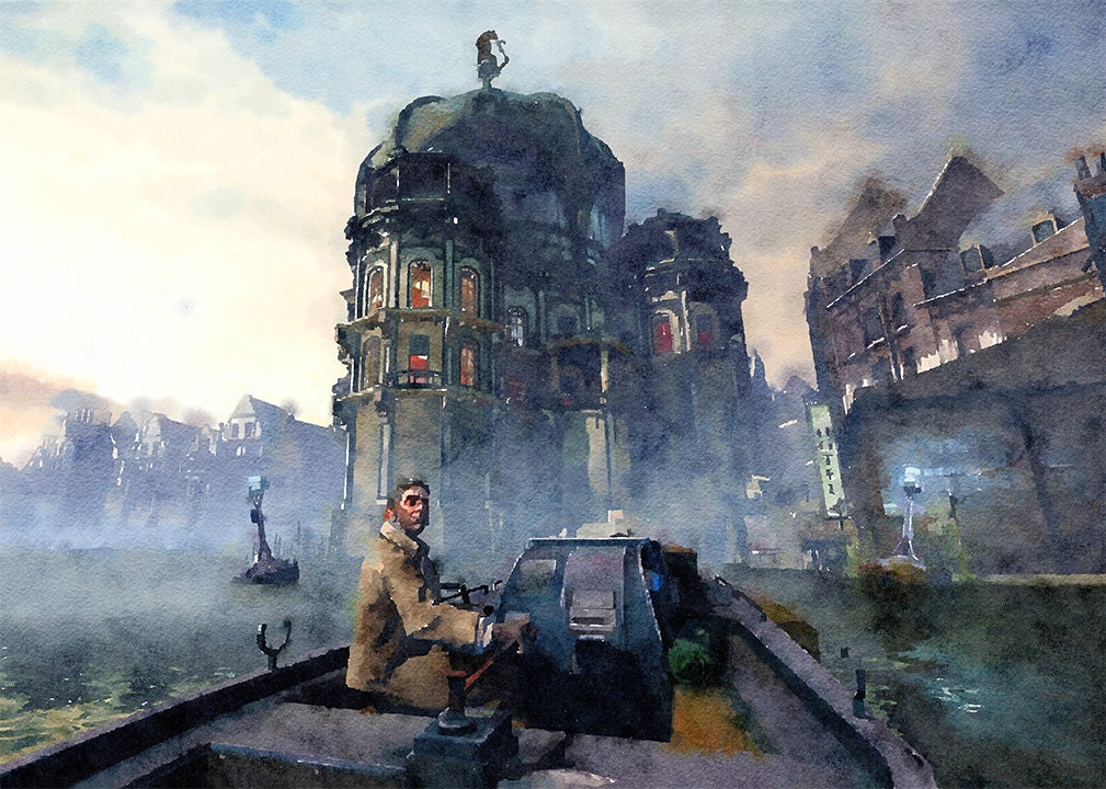 Dishonored Game Art Digital Poster Watercolor Poster Video - Etsy