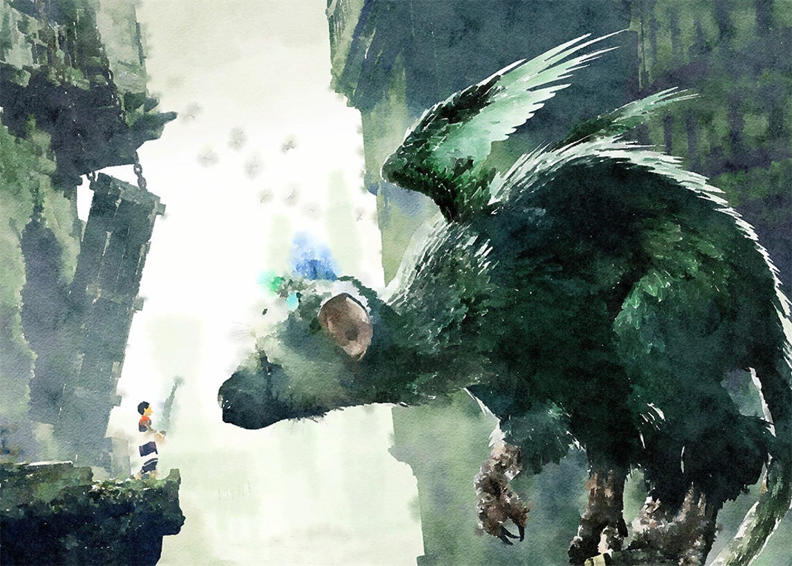 The Last Guardian Art, Digital Poster , Watercolor Poster, Walle Art ...