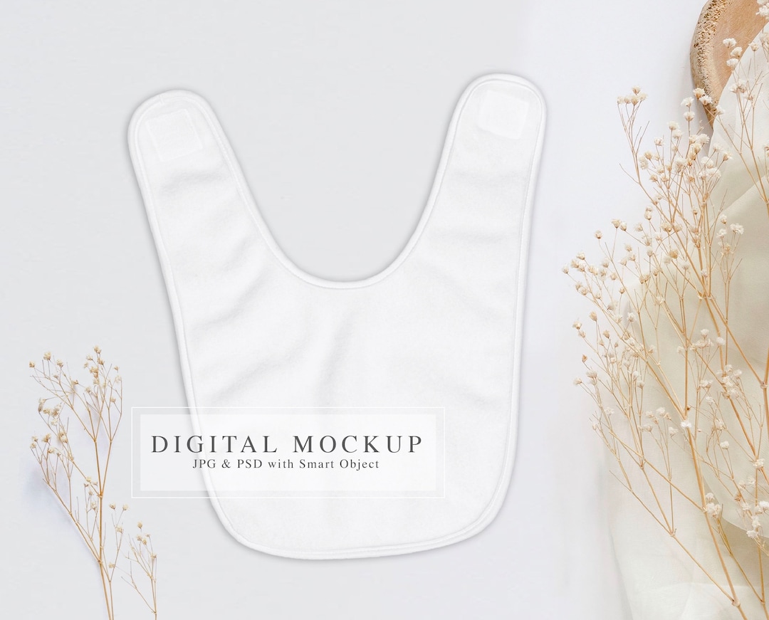 Baby Bibs Mockup, PSD Smart Object Mockup, Bibs Boho Mockup, Country ...