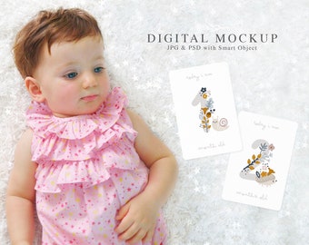 Milestone Card Mockup - Etsy