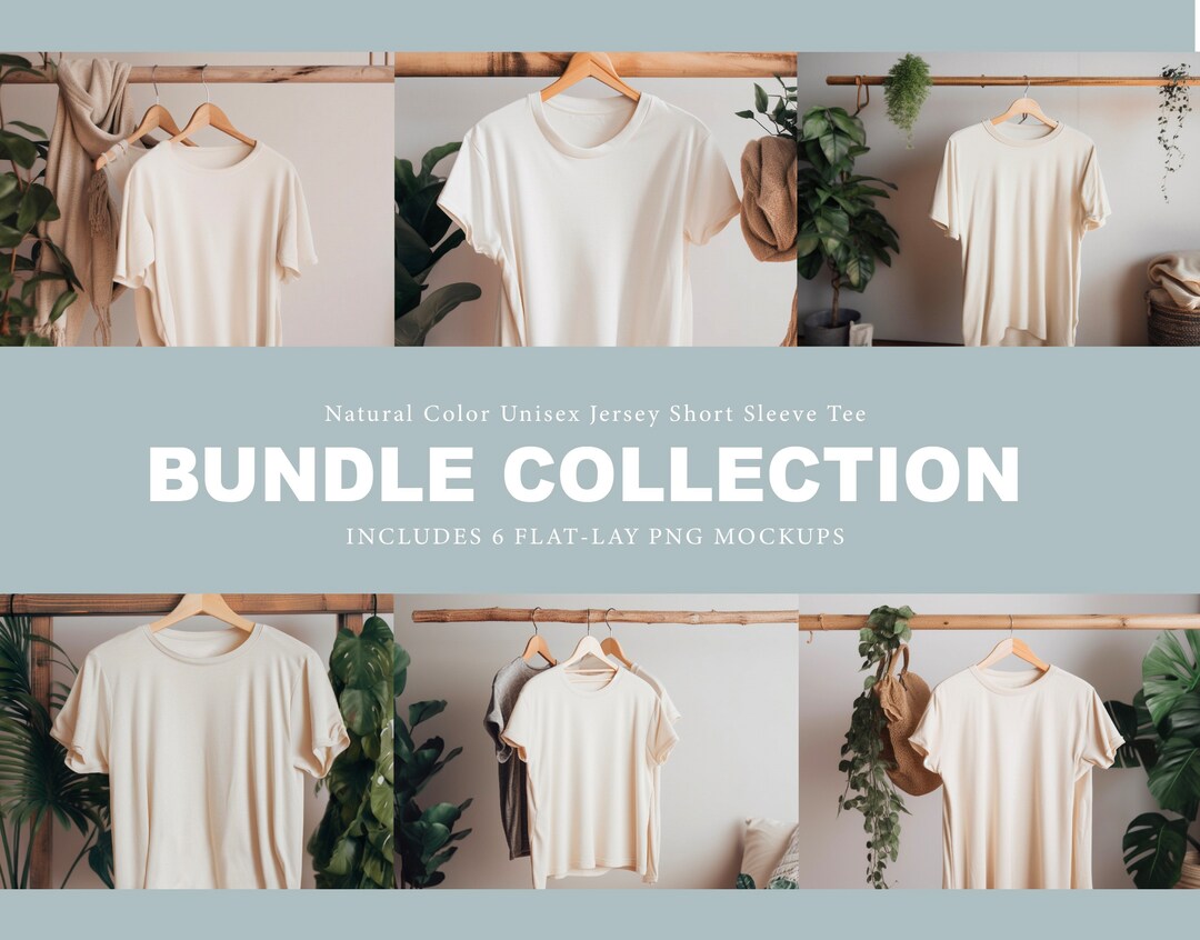 Natural Color T-shirts Flat-lay MOCKUP, Neutral Gender Tee Mock-up ...