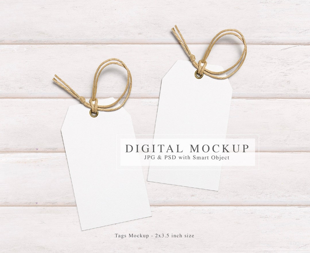 Clear Tag Mock Up, Mockup Di Tag Di Ringraziamento 2x3.5, Mockup Di Tag ...