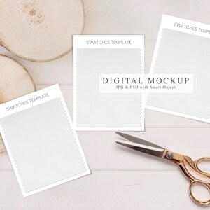 Fabric Sample Mockup, Textile Swatches Mockup, PSD Smart Object, Fabric ...