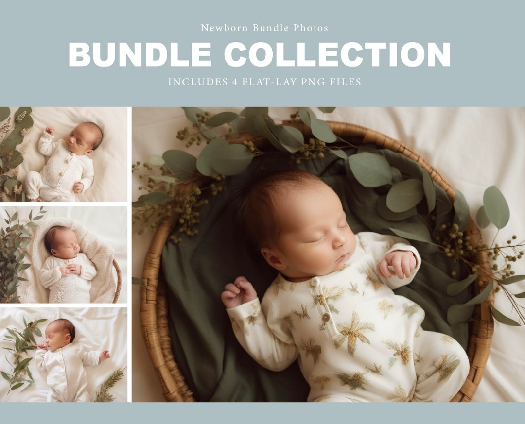 Newborn Bundle Photos, Commercial Use, Gender Neutral Infant Models ...