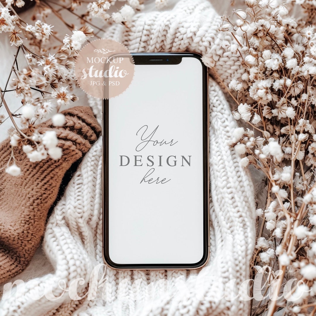 IPhone E-invite Mockup Template, Floral Wedding Invitation Display ...