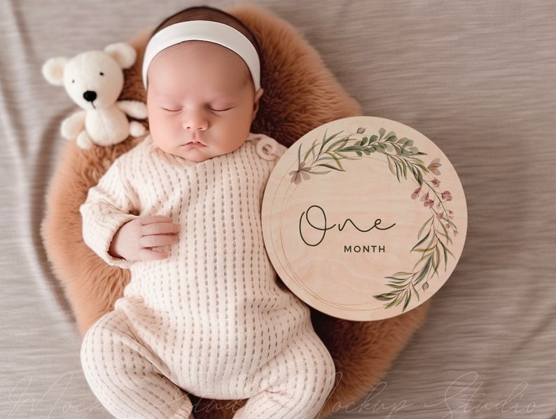 Baby Round Wood Sign Mockup Wooden Sign Big Size Mock Up PSD - Etsy