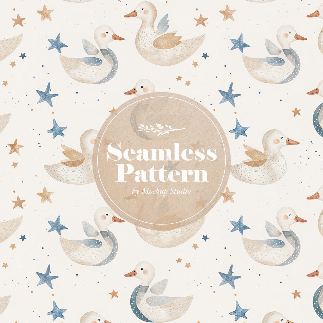 Cute Duck Pastel Digital Seamless Pattern Suitabe for Baby Textile ...
