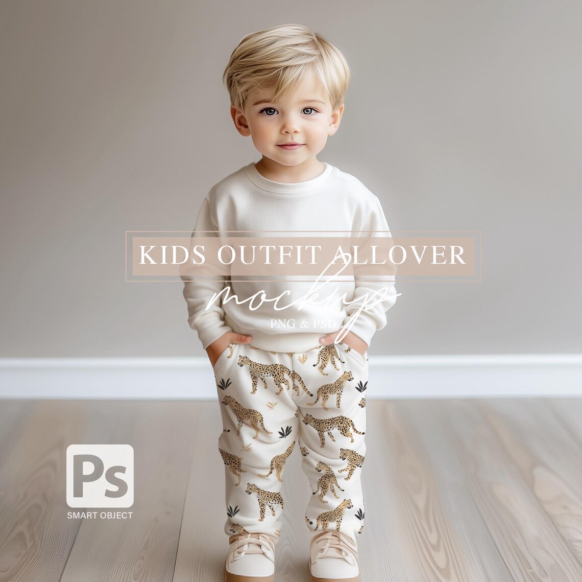 Kids Outfit Allover Mockup, PSD Digital Template - Etsy