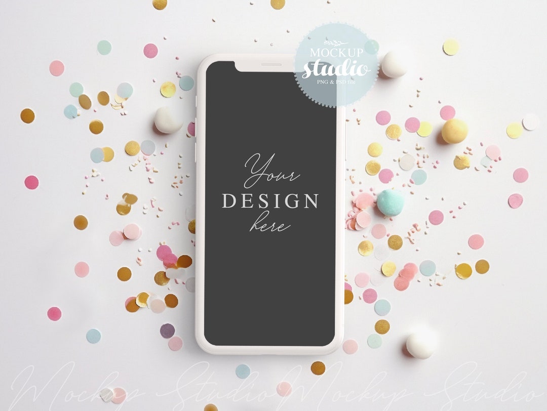 IPhone Mockup, Baby Shower E-invite Mockup, Party Setup Smartphone ...