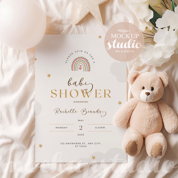 Kids Invitation Mockup - Etsy