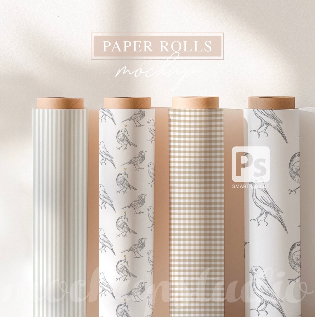 Elegant Wrapping Paper Roll Mockup: PSD Template (digital Download) - Etsy