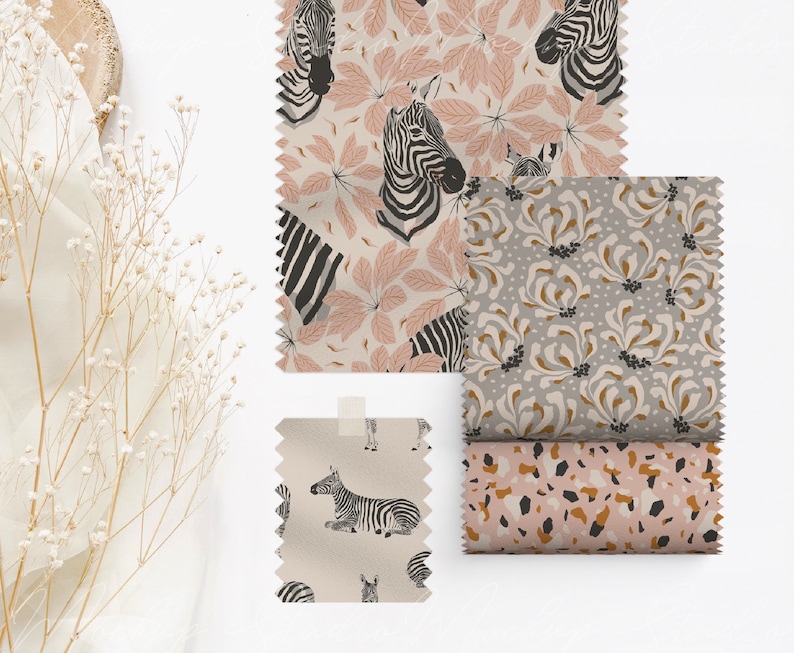 Fabric Swatch Mockup, PSD Smart Object, Textile Display (digital ...