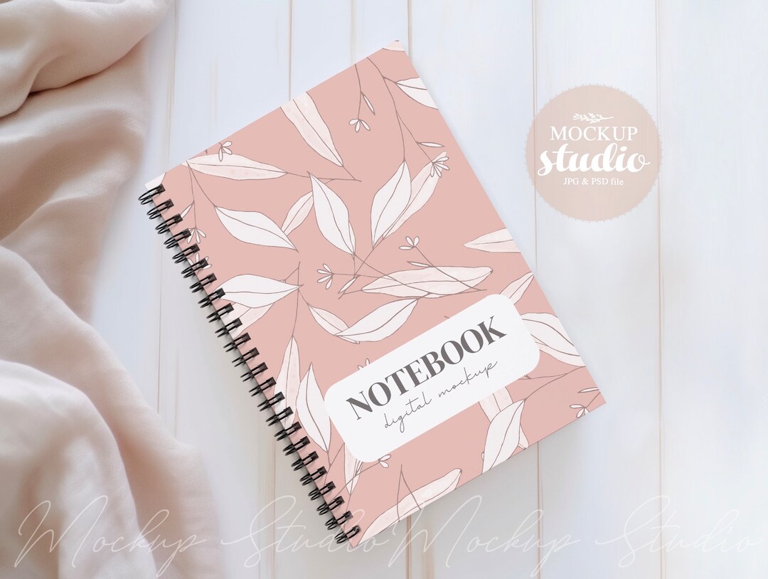 Minimalist Spiral Notebook Mockup, PSD Smart Object, Pregnancy Journal ...