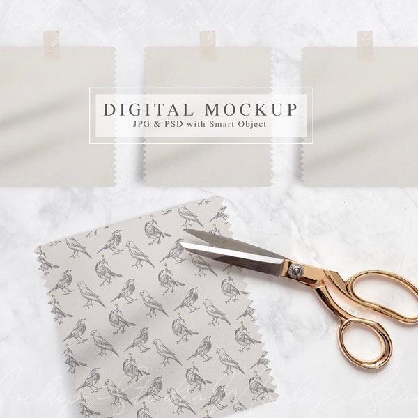 Fabric Swatches Mockup - Etsy