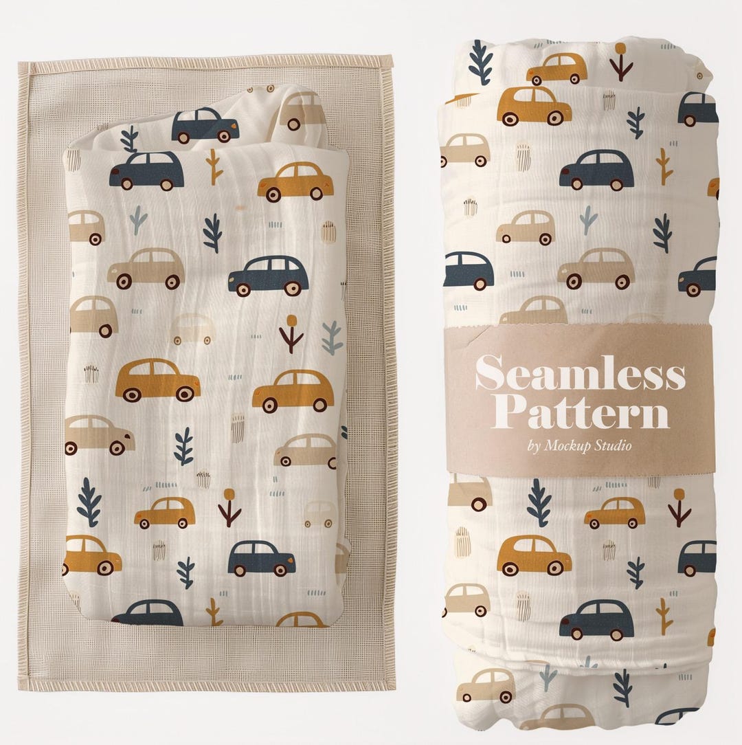 Retro Cars Pattern Digital Download, Seamless Kids Car Pattern Suitable ...