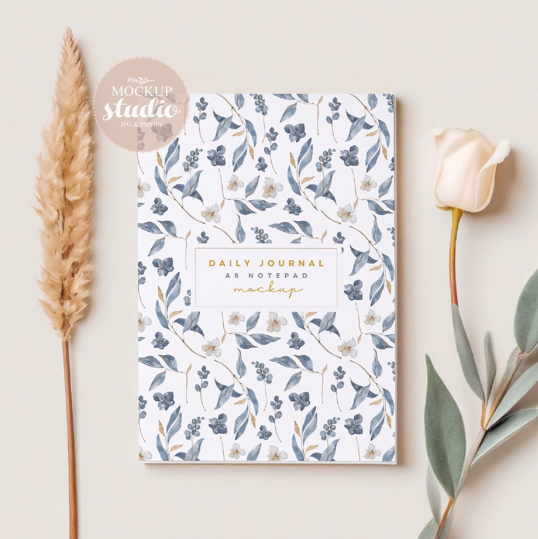 A5 Notepad Mockup, Blank Planner Mockup, PSD Smart Object, Paper ...