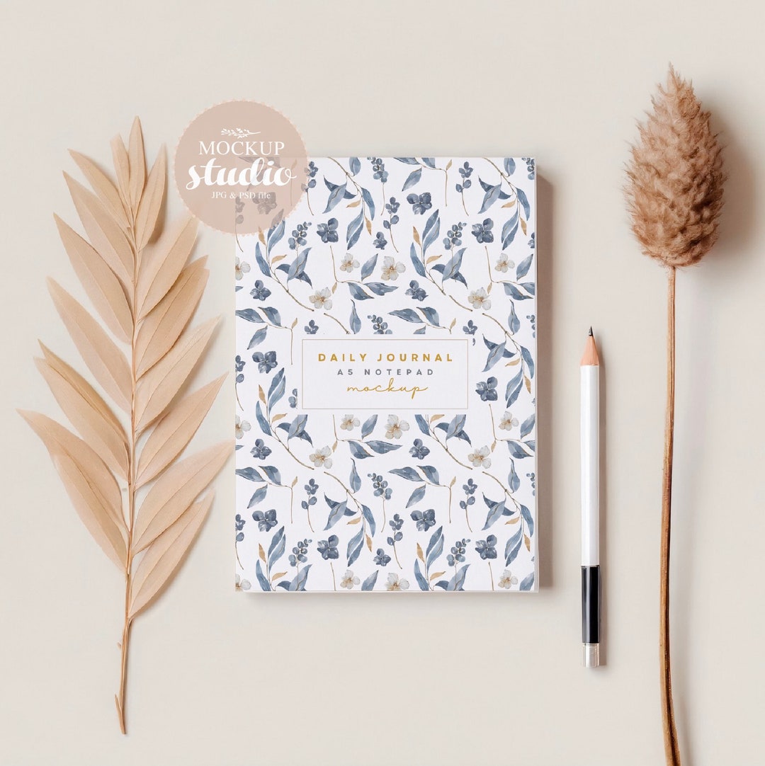 A5 Notepad Mockup, Planner Mockup, PSD Smart Object, Paper Notepad ...