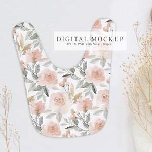 Baby Bibs Mockup, PSD Smart Object Mockup, Bibs Boho Mockup, Country ...