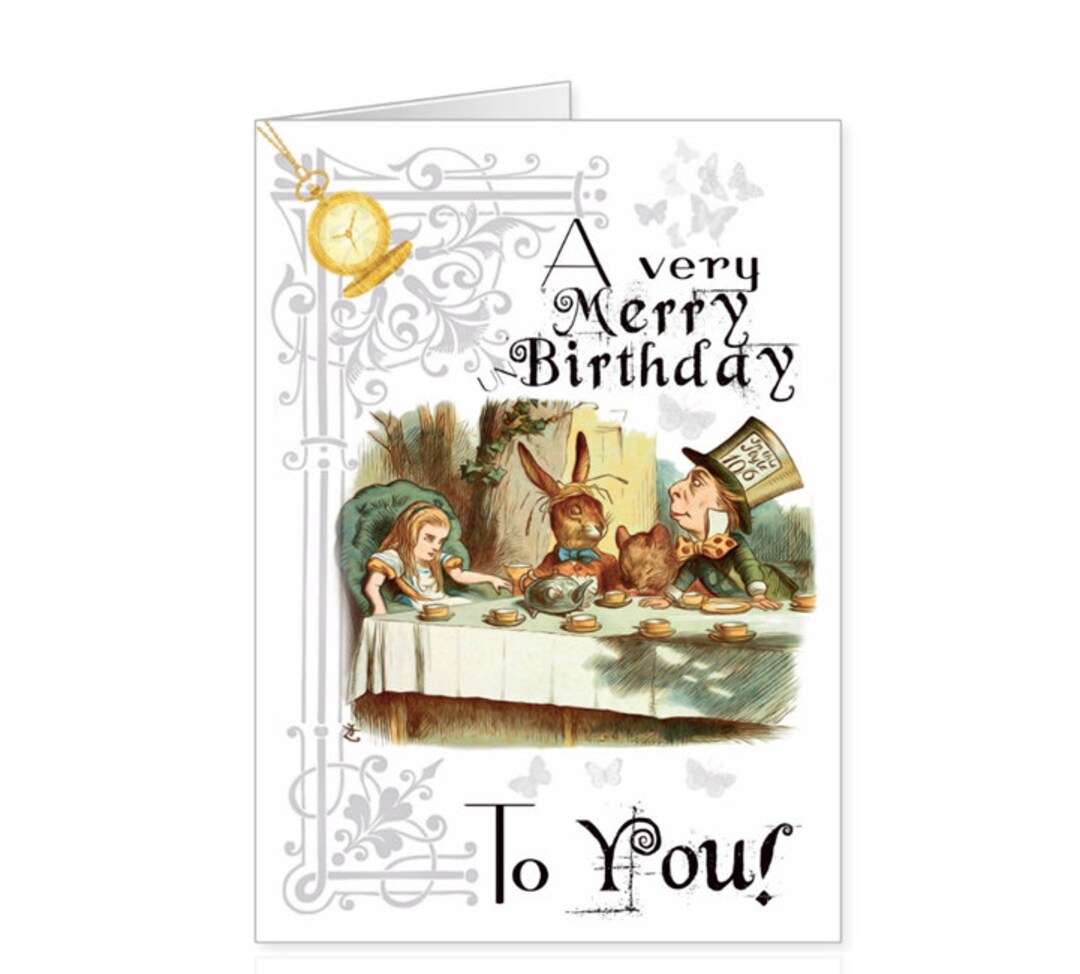 Alice, Alice Birthday Greeting Card - Mad Hatter Tea Party - Un ...
