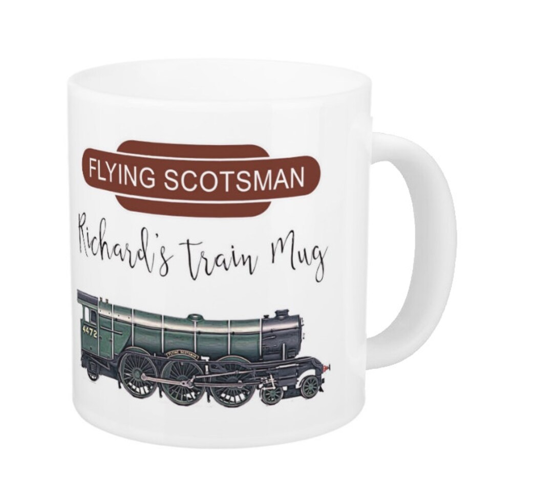 Flying Scotsman Train Gift Mug, Train Enthusiasts Gift Mug ...