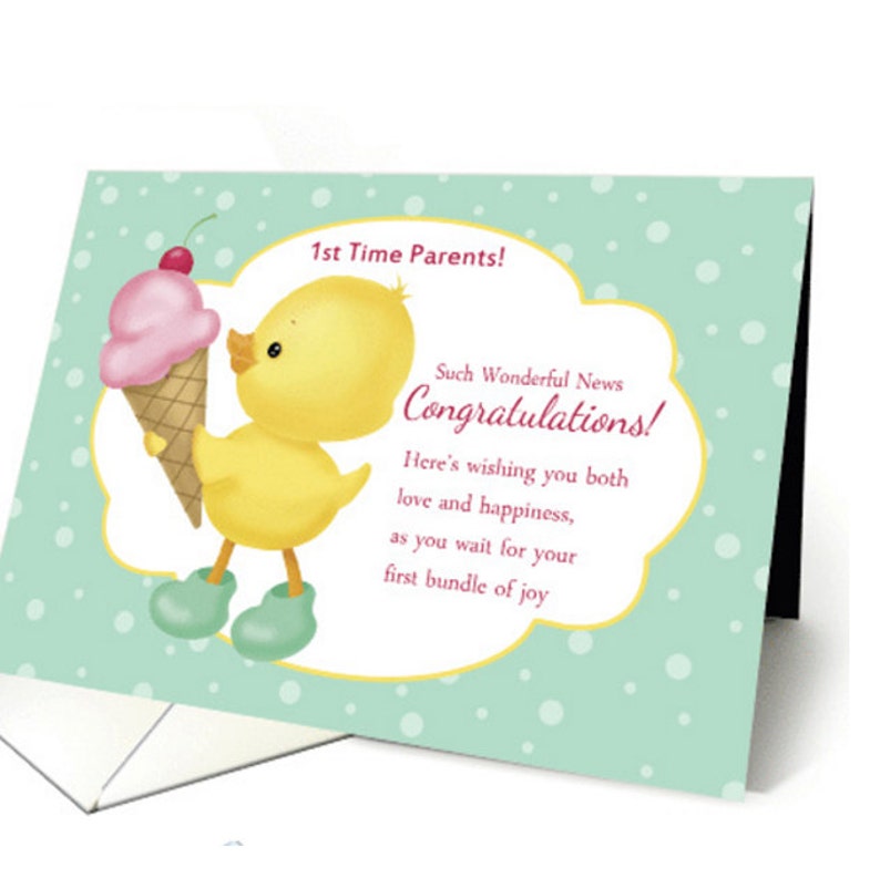 1st Time Parents Pregnancy Congratulations card Cute Cards | Etsy