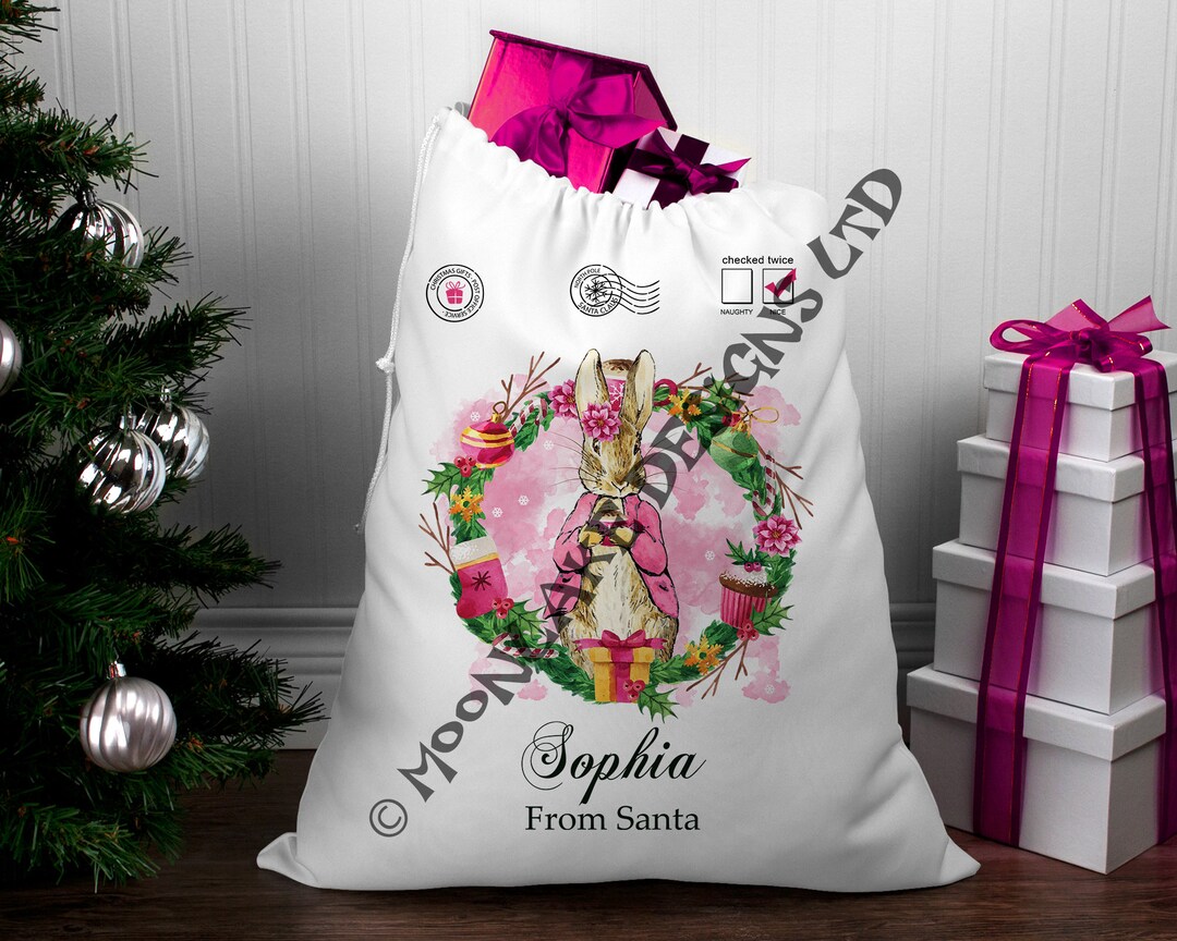 Flopsy Rabbit With Cupcake and Hot Chocolate Santa Christmas - Etsy