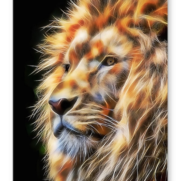 Lion Greeting Card - Etsy