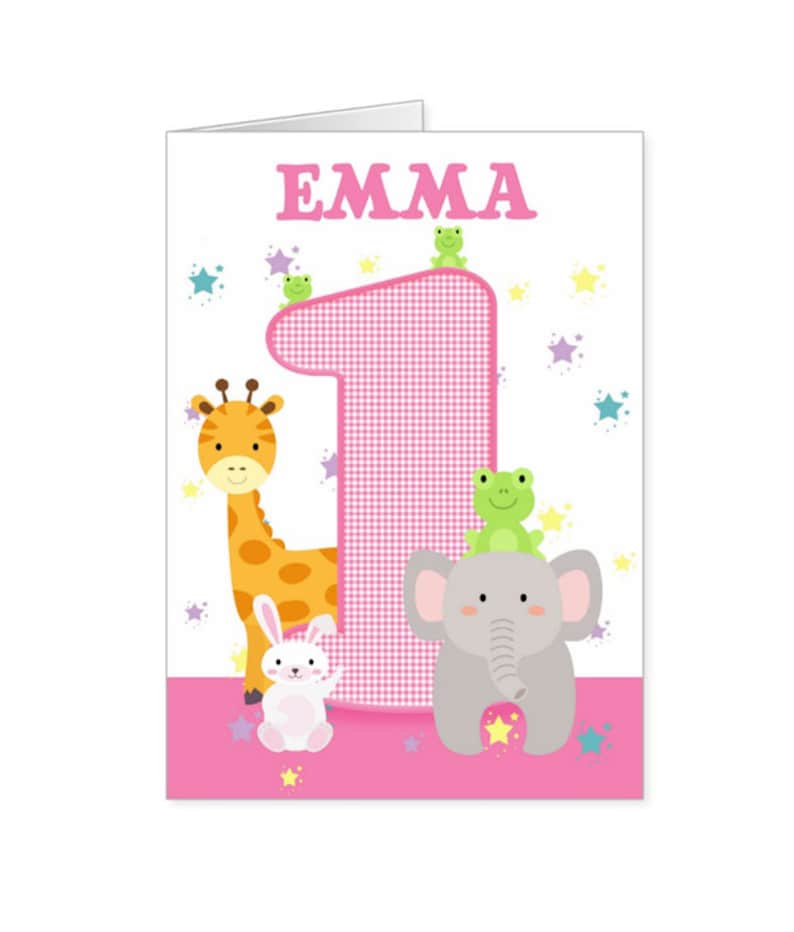 1st Birthday Card Personalised Card for Babies First - Etsy