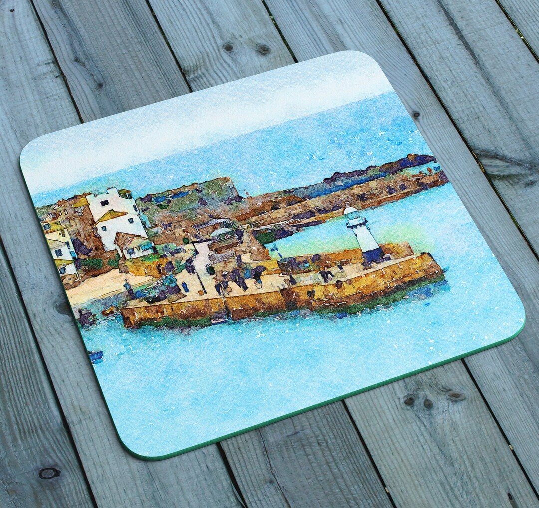 St. Ives Cornwall Coasters. Watercolour Print . Coaster Set of 4 or ...