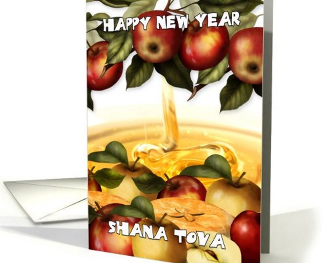 Honey and Apples Rosh Hashanah Photo Card, Shanah Tovah, Rosh Hashanah ...