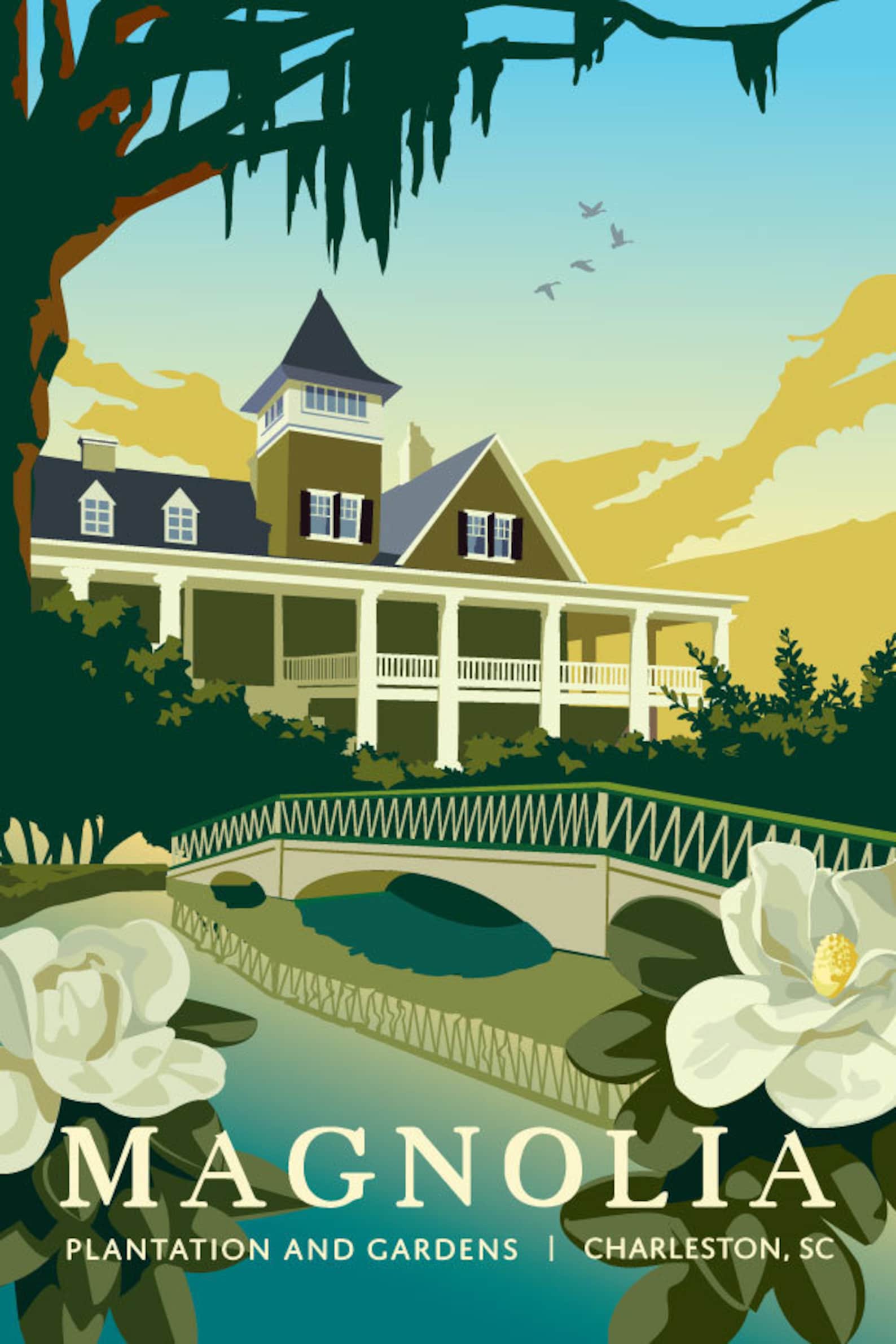 Magnolia Plantation, Charleston SC | Unframed - Etsy