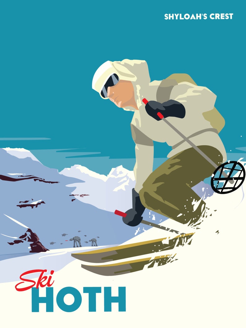 Star Wars Hoth Ski Resort Unframed - Etsy