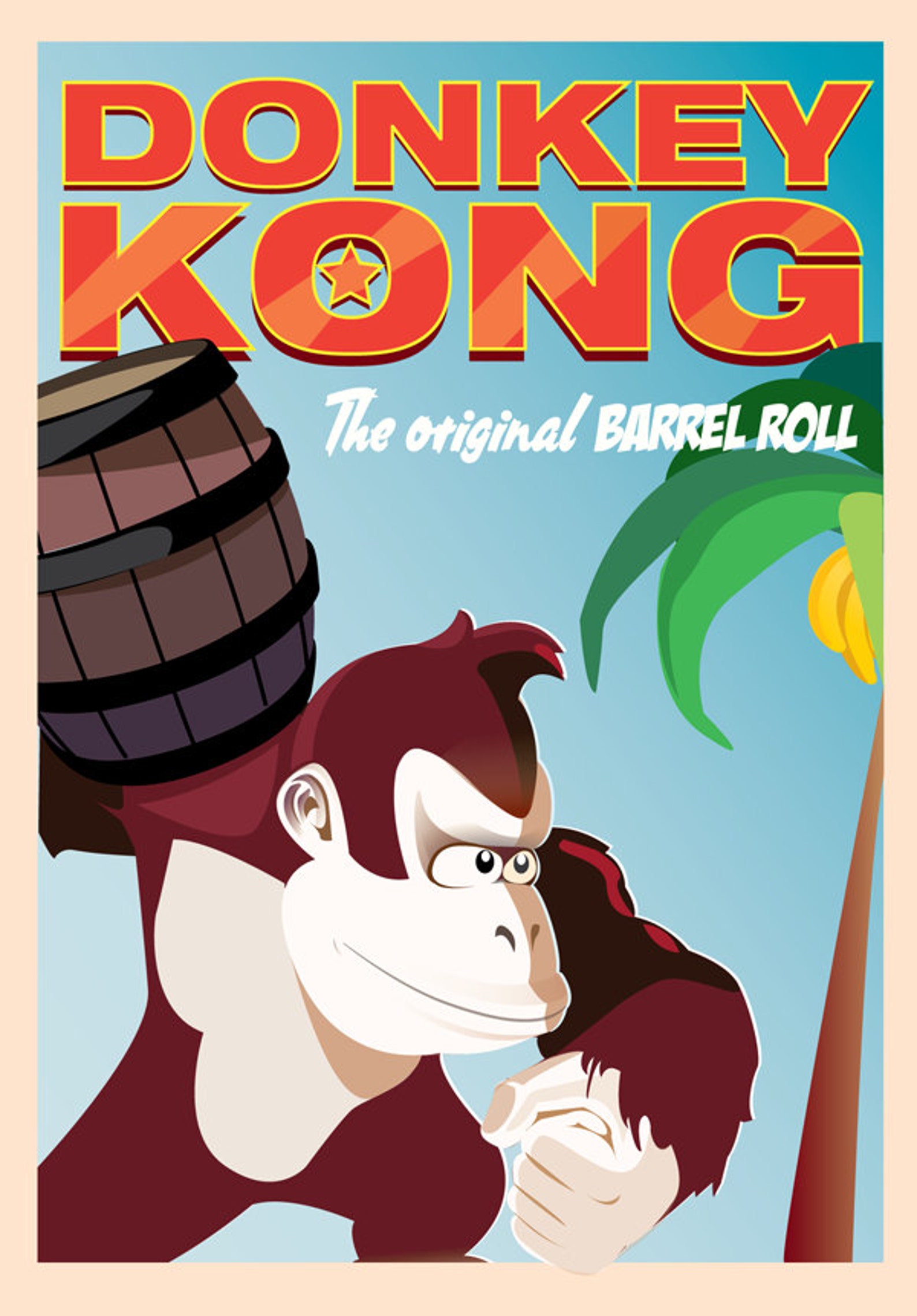 Nintendo Donkey Kong Barrel Roll | Game Poster | Unframed - Etsy