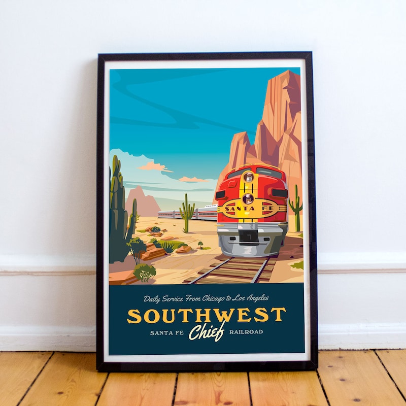 Train Poster - Etsy