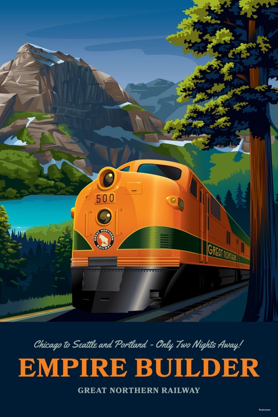 Vintage Train Poster