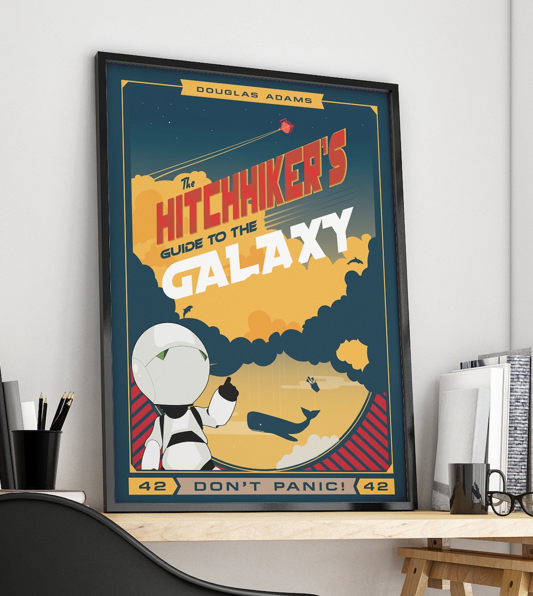 Hitchhiker's Guide to the Galaxy | Book Poster | Unframed - Etsy