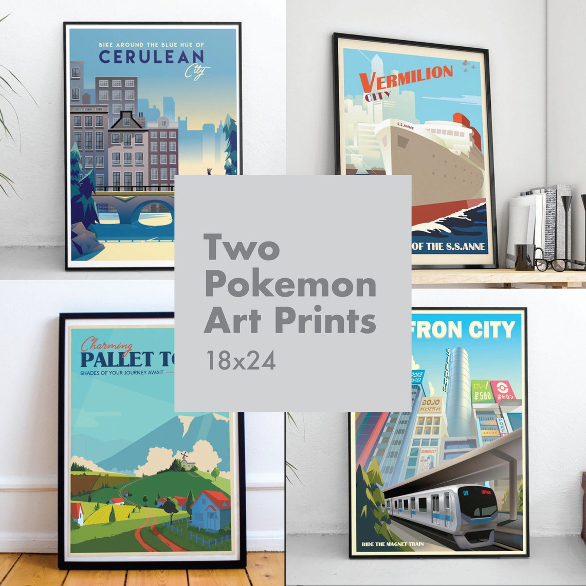 Pokemon Poster Set of 2 | Unframed - Etsy