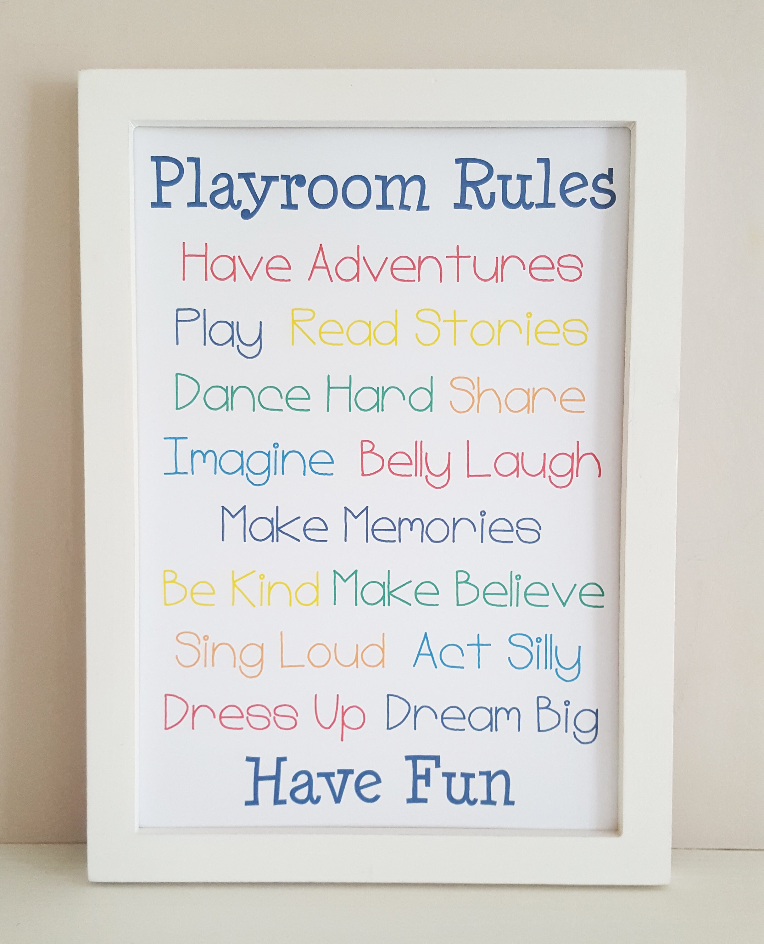 Playroom Rules Print Kids Bedroom Sign New Home Gift - Etsy