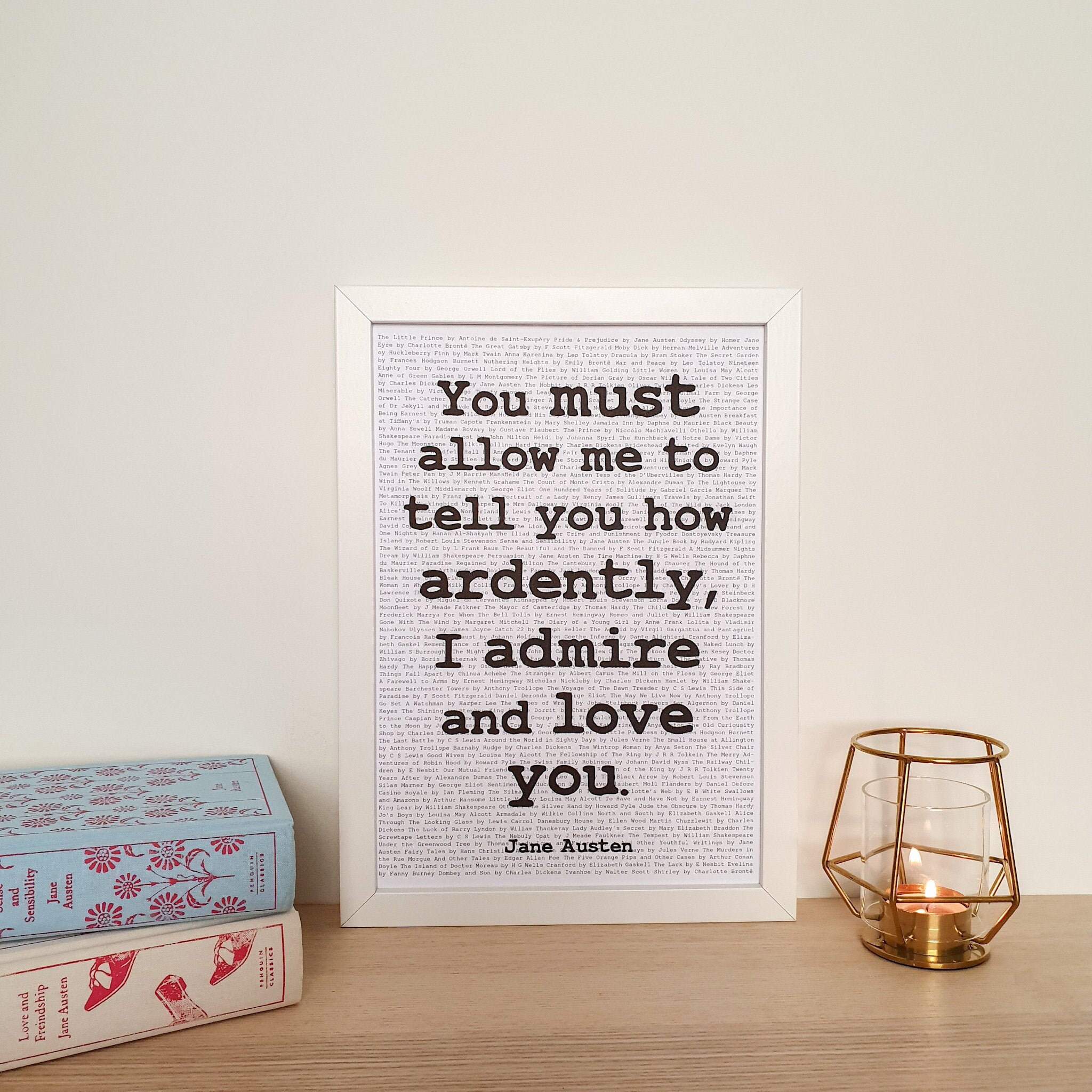 Pride and Prejudice Jane Austen Quote Print Wedding Day - Etsy