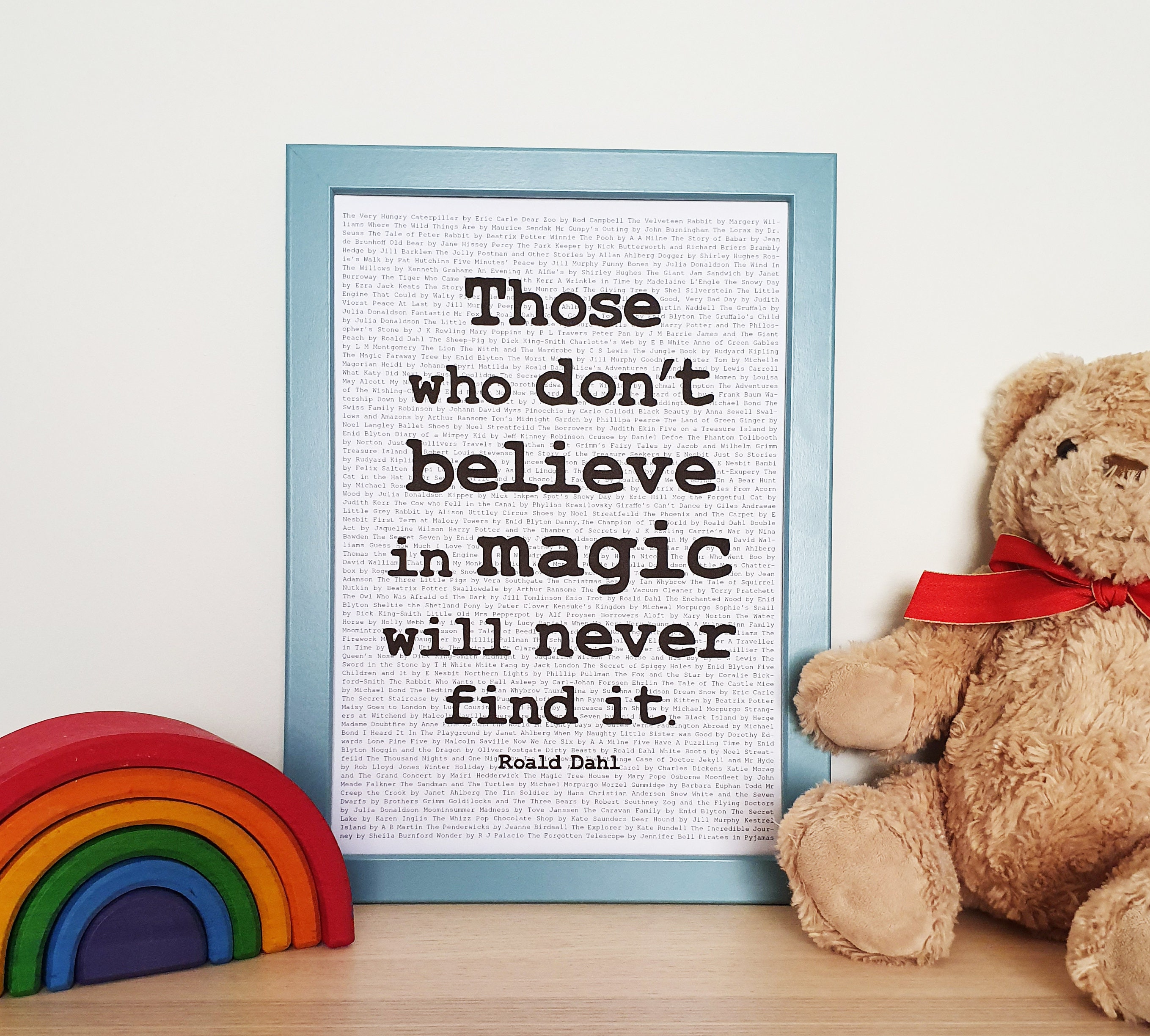 Roald Dahl Quote Print Reading Nook Decor Literary Gifts - Etsy UK