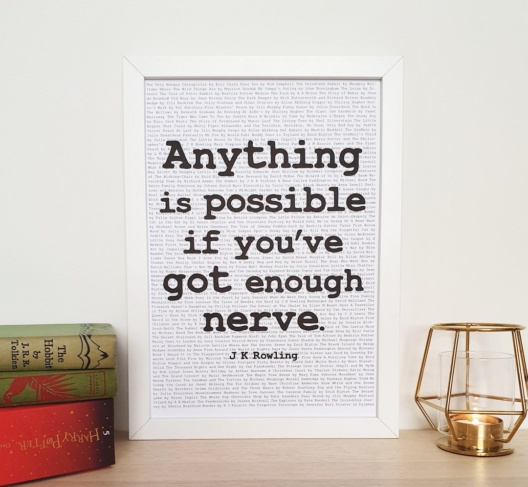 J K Rowling Print - Inspirational Quote - Literary Gifts for Kids - Etsy