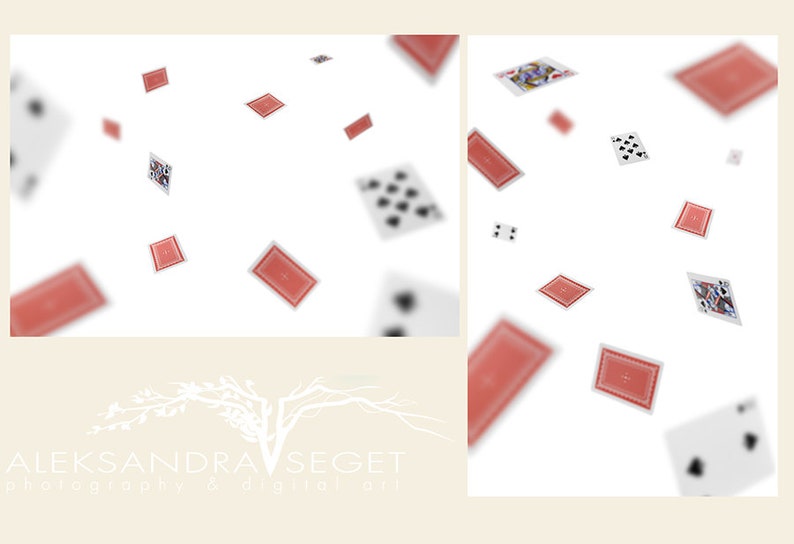 Flying Playing Cards Photo Overlays: PSD, PNG (digital Download) - Etsy