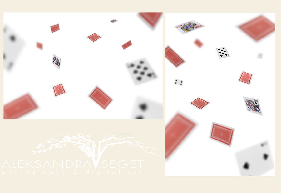 Flying Playing Cards Photo Overlays: PSD, PNG (digital Download) - Etsy