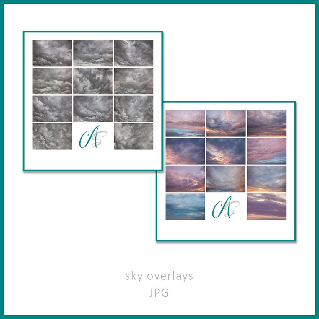 Sky Overlay Bundle, Sky Texture, Sunset Skies, Dynamic Sky, Photo ...