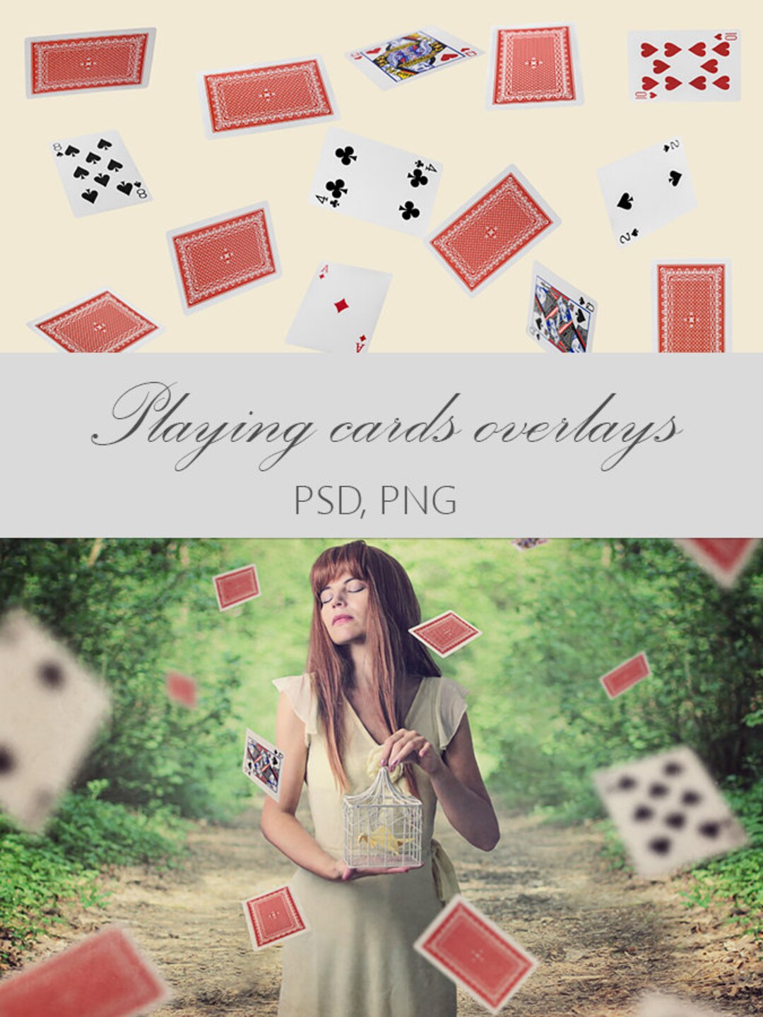 Playing Cards Overlays, Digital Overlay, Photo Overlay, Photography ...