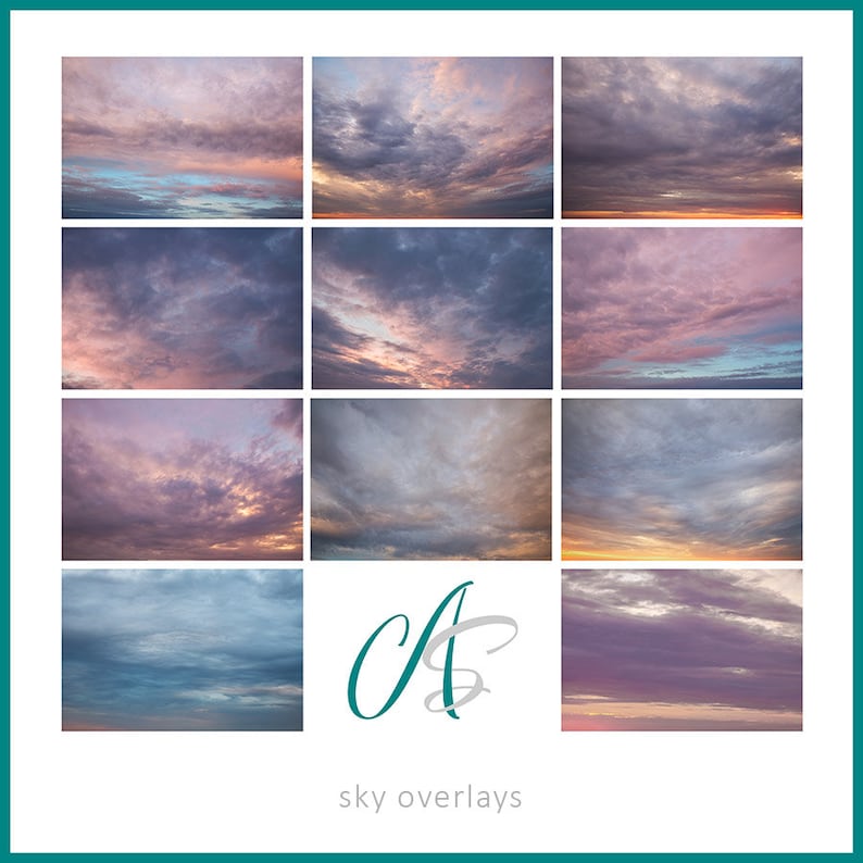 Sky Overlays Set Sunset Clouds Dramatic Sky Clouds Overlay - Etsy