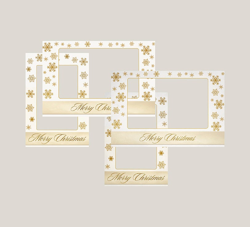 Christmas Gold Frames, Christmas Overlays, Christmas Card, Photo ...